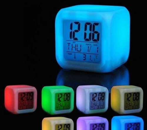 Часы-будильник "Светящийся Куб"
