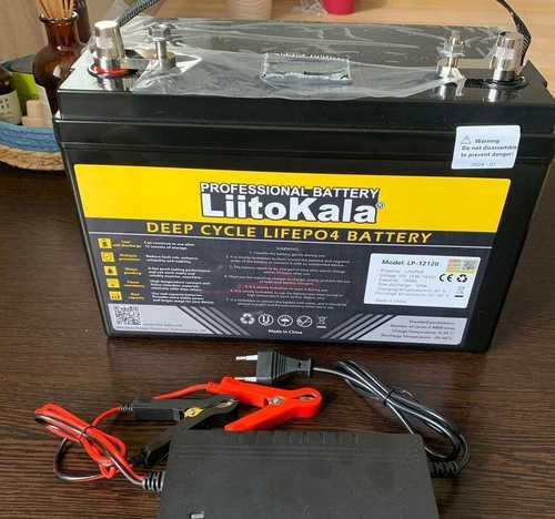 Aккумулятоp LiitoKala lifерo4 12V 120A USB, Type-c