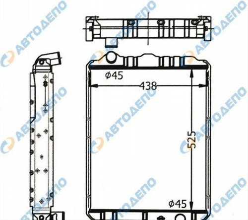 Радиатор охлаждения двигателя, медный mitsubishi c