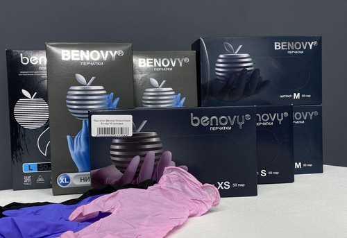 Перчатки одноразовые Benovy