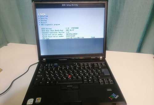 Ноутбук IBM lenovo thinkpad T60