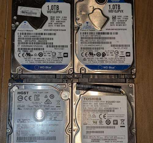 Жесткиe диски 2.5" HDD SATA 1TB 5 шт