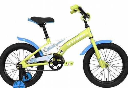 Велосипед Stark'23 Tanuki 16 Boy зеленый/синий/бел