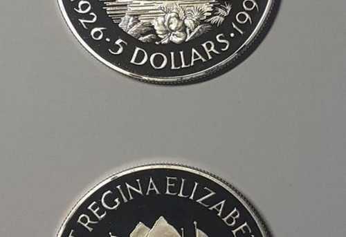 Две монеты 5, 10 долларов 1996 Соломоны Карибы
