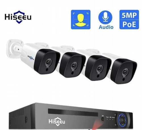 Система видеонаблюдения Hiseeu 5 mpx охрана камеры
