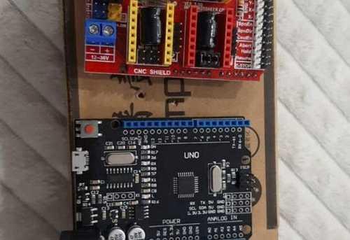 Контроллер Uno R3 совместимый с Arduino, шильд