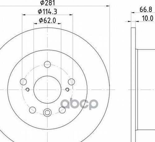 Диск тормозной зад ND1077K nisshinbo
