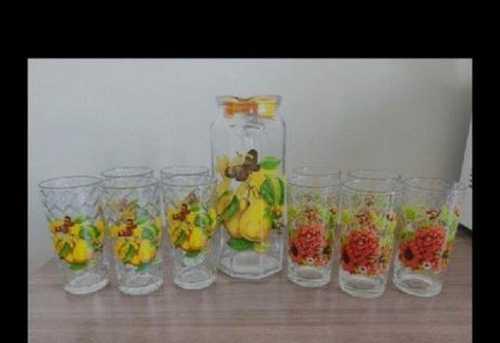 Набор из 10 стаканов и графин