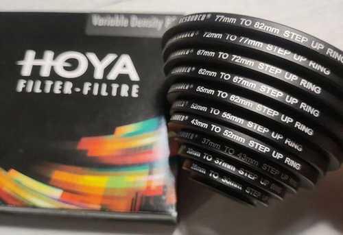 Нейтральный фильтр hoya ND 3-400 82мм + кольца