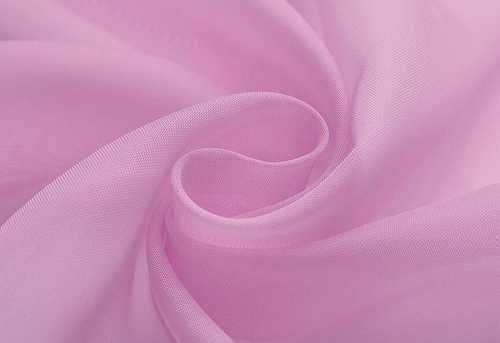 Ткань Тюль Однотонная Вуаль Розовая пудра 300 см
