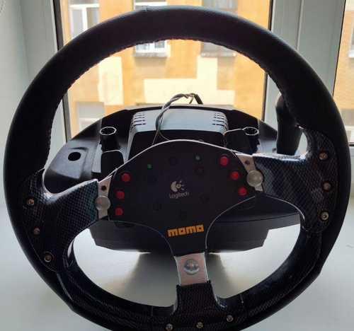 Игровой джойстик руль logitech momo racing