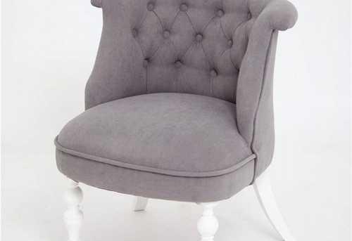 Кресло Бархат (эмаль белая / RS15 - серый)