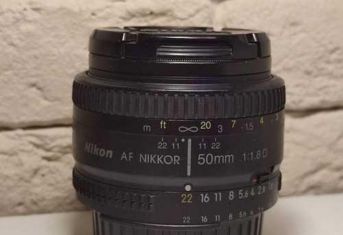 Объектив Nikon AF 50mm 1.8 D