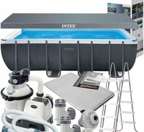 Каркасный бассейн прямоугольный intex 549x274x132