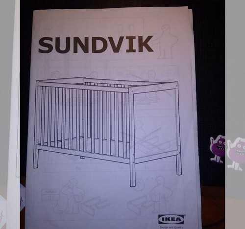 IKEA: Кроватка детская + матрас + бортик