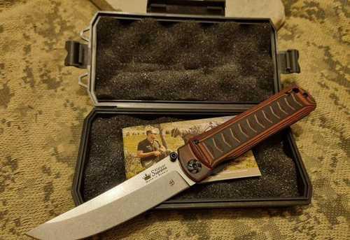 Складной нож Whisper AUS-10Co StoneWash Red