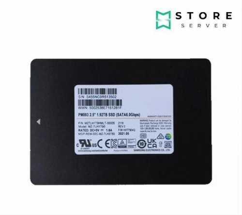 SSD Новый 1.92TB SSD samsung PM883 sataiii 6Gb/s