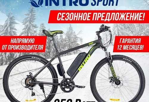 Электровелосипед intro Sport Черно-зеленый-2681