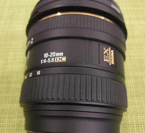 Объектив Sigma AF 10-20mm f/4-5.6 EX DC