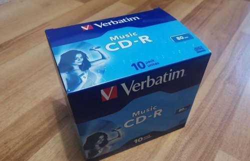 Аудио CD-R Verbatim новые в упаковке, 10 шт