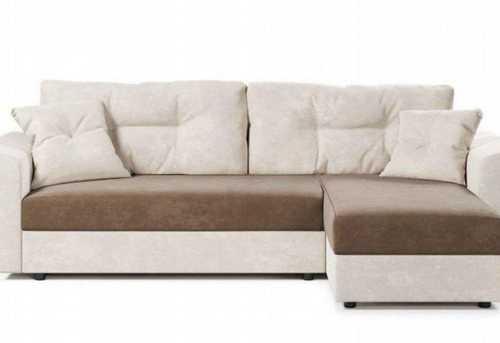 Угловой диван-кровать "Амстердам"бежево-коричневый