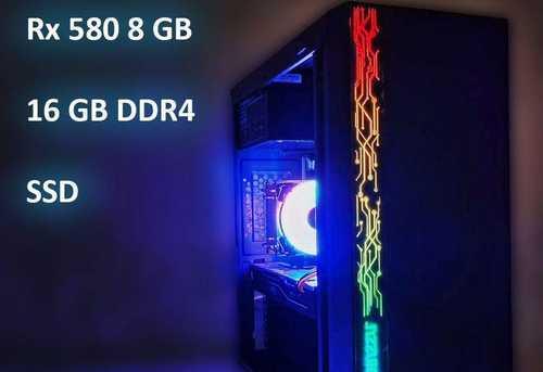 Игровой пк Xeon 12 ядер/RX580 8gb/16gDDR 4/SSD