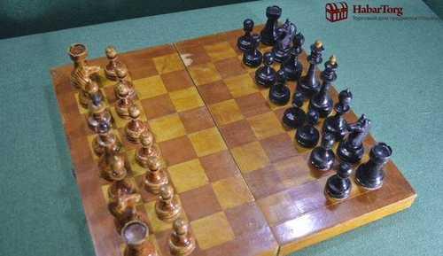 Шахматы старинные, деревянные. Полный комплект. сс