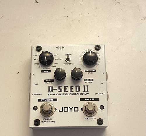 Гитарная педаль joyo D-Seed II Delay Эхо