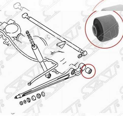 Сайлентблок рычага заднего задний Mitsubishi Pajero Montero stmr112891