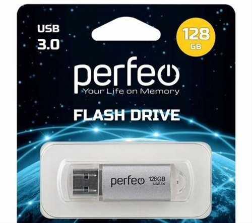 Флешка Perfeo USB 3.0 128GB C14 Silver metal serie