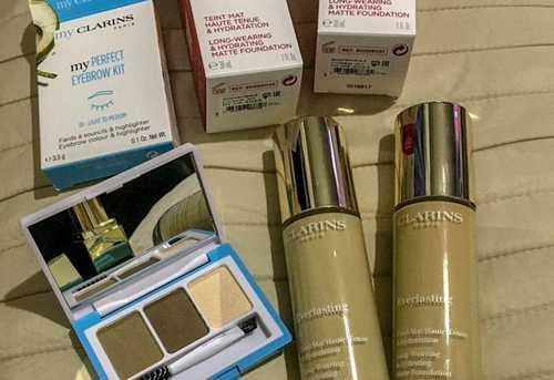 Clarins тени для бровей,помада Estee Lauder