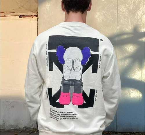 Свитшот Off - White Kaws белая