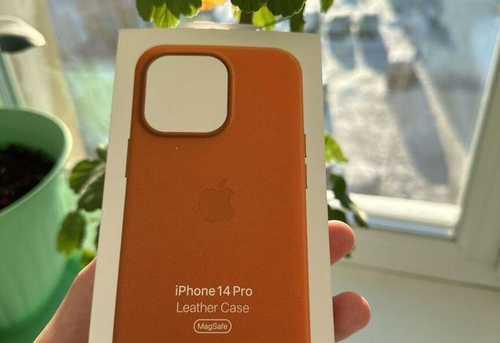 Кожанный чехол на iPhone 14 pro. Leather case