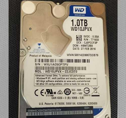 WD HDD 1 tb 2.5
