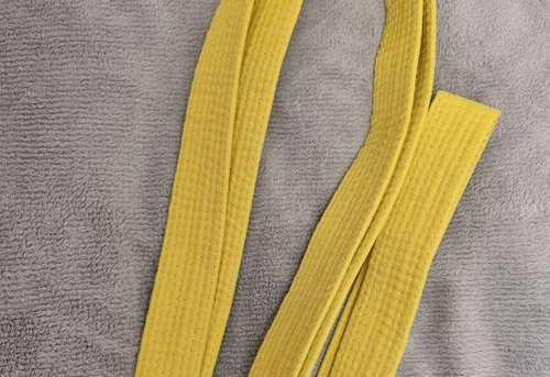 Жёлтый пояс кимоно 240см