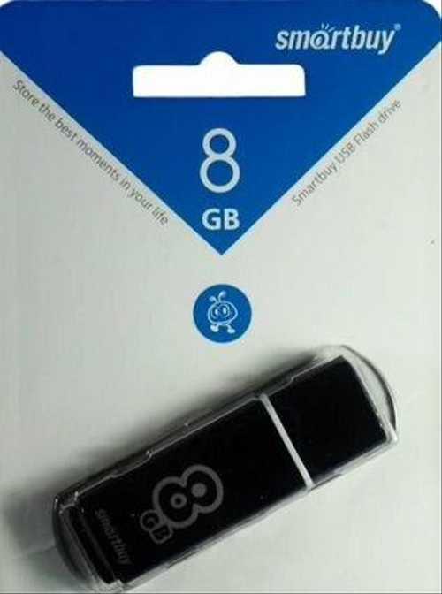 USB флешка 8GB SmartBuy Glossy series Black
