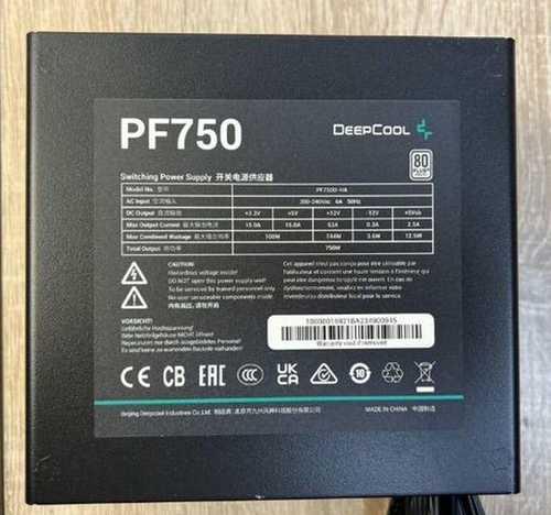 Блок питания deepcool pf750w