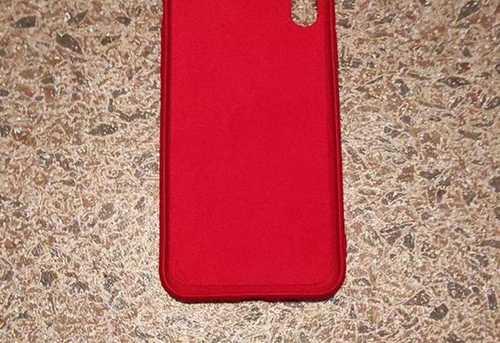 Чехол на iPhone 10 красный с подставкой