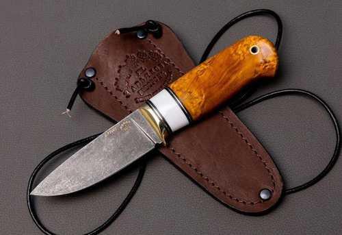 Нож Шаман - сталь Булат, карельская береза