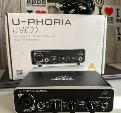 Behringer umc22 звуковая карта