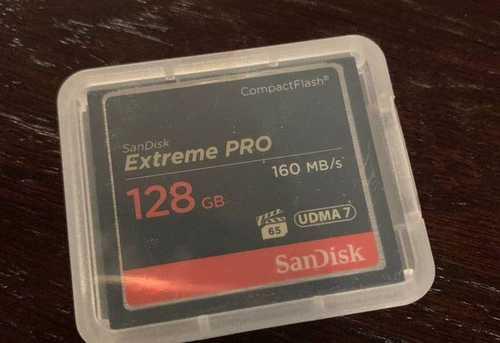 Карта памяти SanDisk Extreme Pro CF 128Gb 160 mb/s