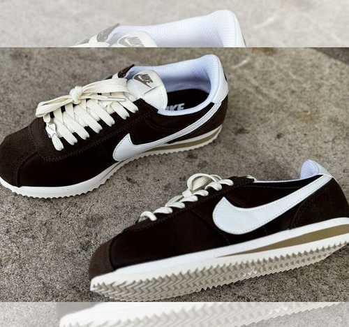 Кроссовки nike cortez коричневые