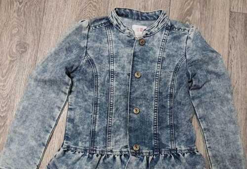 Джинсовая куртка (джинсовка ) для девочки 116