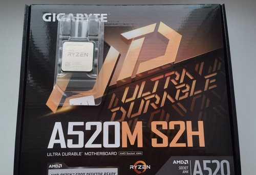 Мат плата Gigabyte A520m + Ryzen 5 5600G