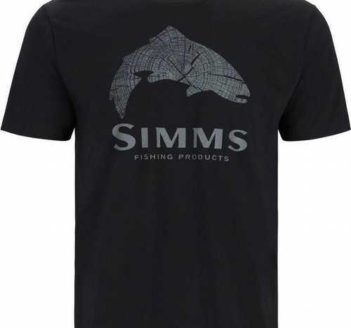 Футболка Simms Wood Trout Fill T-Shirt (Black)