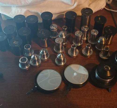 Объективы и окуляры, конденсоры для микроскопа