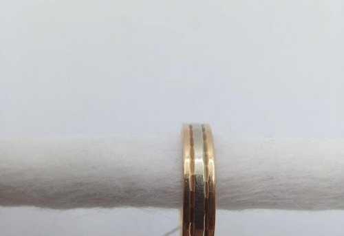 Золотое обручальное кольцо деформированное (9270)