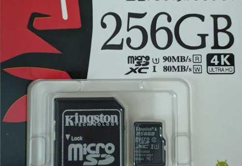 Карта памяти MicroSD с переходником на SD новая