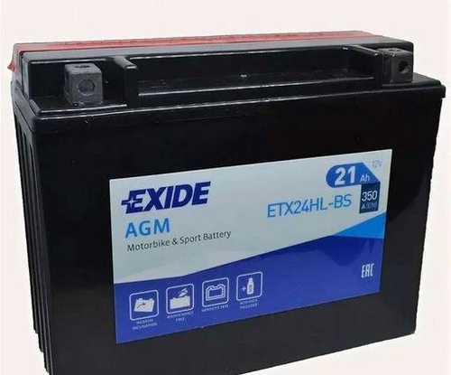 Аккумулятор Exide 21Ач ETX24HL-BS