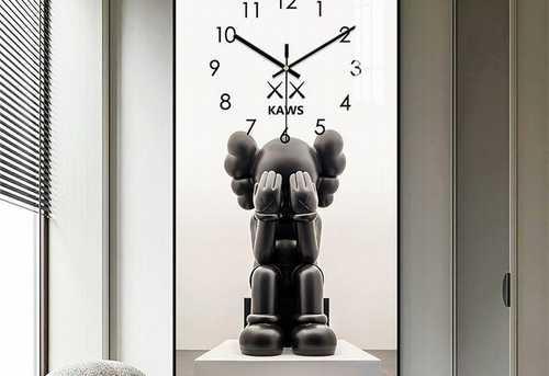 Kaws bearbrick Часы настенные, 60х30